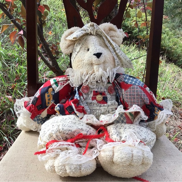 Hand Crafted | Accents | Ragdoll Patchwork Teddy Bear | Poshmark